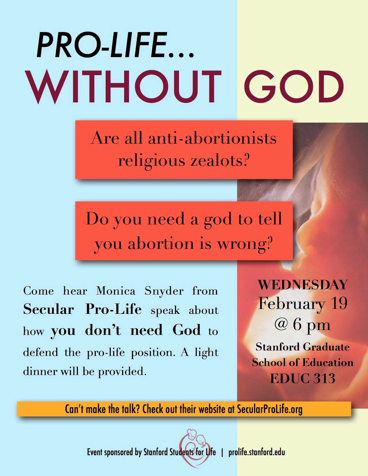 Tonight: Secular Pro-Life presentation at Stanford University - Secular ...