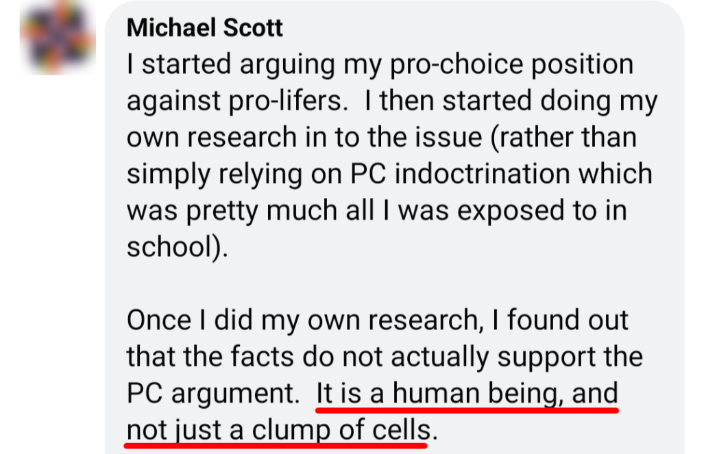 Many pro-choice views depend on believing embryos are "clumps of cells ...