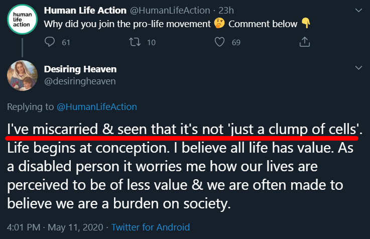 Many pro-choice views depend on believing embryos are "clumps of cells ...